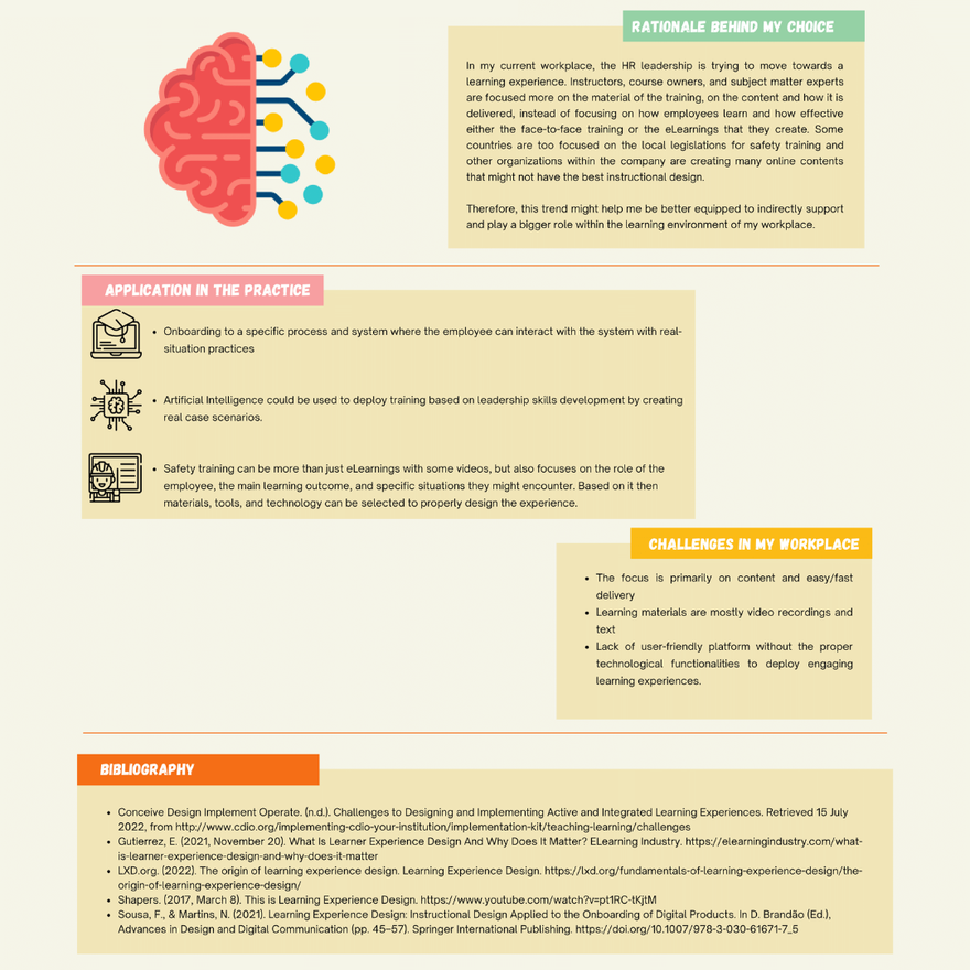 Student Projects - Learning Experience Design